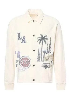 HONOR THE GIFT Cotton-jersey Fleece Jacket - Bone