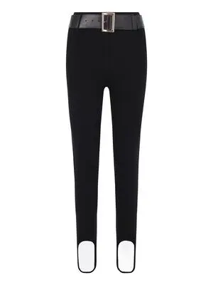 SELF-PORTRAIT Belted Stirrup Trousers - Black