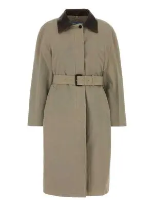 Prada Tailored Cotton Overcoat - Grey