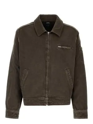 A.p.c. Chocolate Denim Trucker Jacket - Brown
