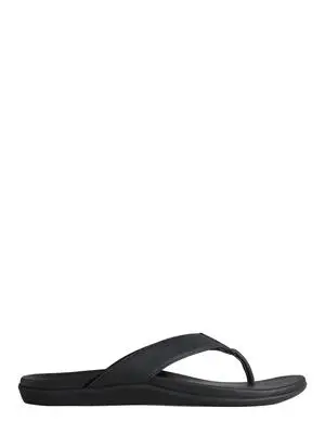 Quince Crafted Leather Thong Sandals - Black