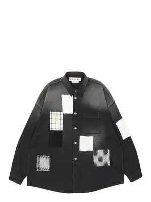 MARNI MARNI Long Sleeve Patchwork Shirt