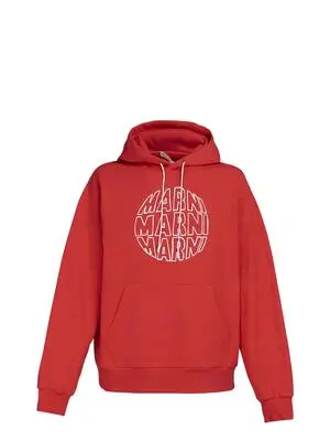 Marni Circular Logo Sweatshirt - Red