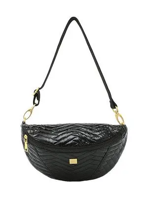 THINK ROYLN Little Runway Quilted Crossbody Bag - Black