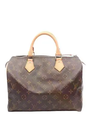 LOUIS VUITTON Monogram Speedy 30 Boston Bag - Brown