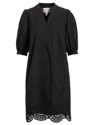 Lilly Pulitzer® Mialeigh Eyelet Detail Cotton Shift Dress - Noir