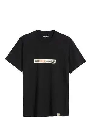 Carhartt Work In Progress Pup Organic Cotton Graphic T-shirt - Black