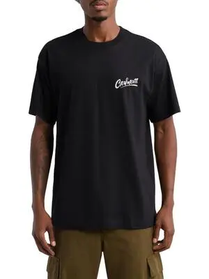 Carhartt Work In Progress Pup Organic Cotton Graphic T-shirt - Black