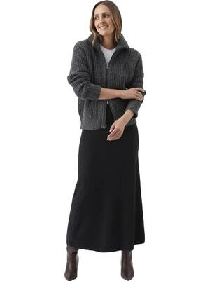 RIPE MATERNITY Annie A-line Knit Skirt - Black