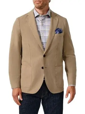 David Donahue Cotton Cashmere Sport Coat - Khaki