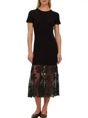 PROJECT SOCIAL T Lace T-shirt Dress - Black