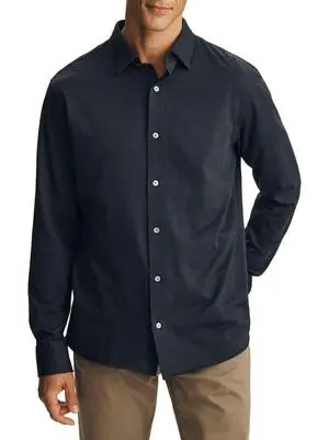 34 Heritage Cotton Blend Button-up Shirt - Total Eclipse