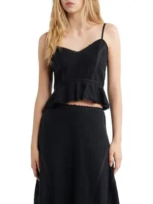 CLEOBELLA Sassafras Peplum Top - Black