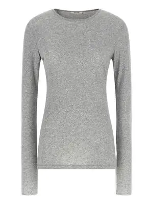 ENTIRE STUDIOS Crew-neck Long-sleeve Knit Top - Grey