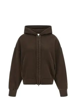 ENTIRE STUDIOS Hooded Zip-up Sweatshirt - Brown