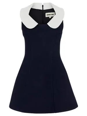 SHUSHU/TONG Sleeveless Dress With Contrasting Neckline - Blue