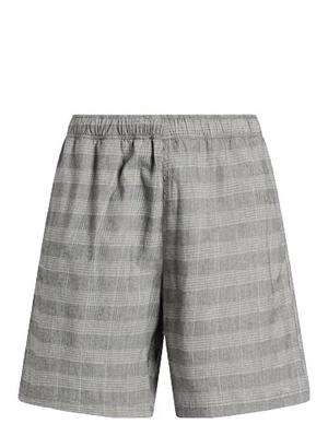 DEPARTMENT 5 Glen Plaid High-waisted Shorts - Grey