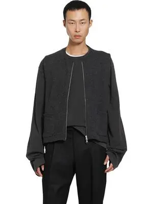 SALON C LUNDMAN Zip Gilet - Grey