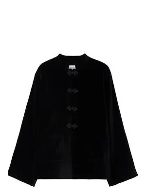 RÓHE Róhe Velvet Frog Closure Jacket Black