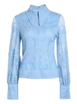 GANNI Ganni Lace Long-Sleeve Blouse