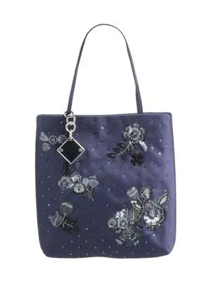 Tory Burch Embellished Satin Handbag - Blue