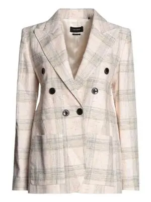Isabel Marant Étoile Woolblend Plaid Double-breasted Coat - Ivory