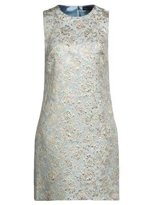 Dolce & Gabbana Sleeveless Two-tone Brocade Mini Dress - Blue