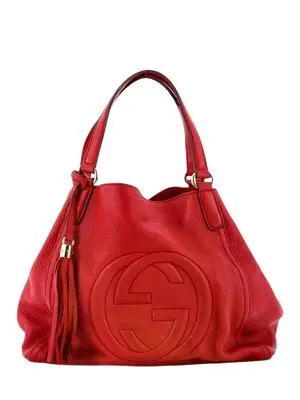 Gucci Soho Leather Medium Shoulder Bag - Red