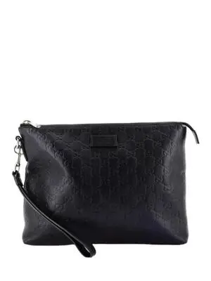 Gucci Leather Clutch Bag - Black