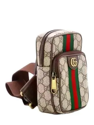 Gucci Ophidia Gg Coated Canvas Mini Crossbody Bag - Brown