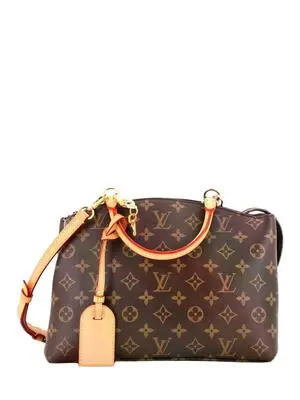 LOUIS VUITTON Petit Palais Monogram Canvas Satchel - Brown