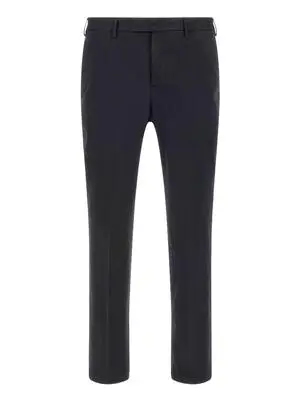 PT TORINO PT Torino Master Logo-Plaque Tailored Trousers Blue