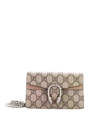 Gucci Dionysus Gg Coated Canvas Super Mini Crossbody Bag - Brown