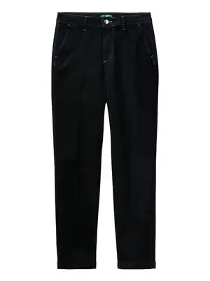 BENETTON Straight Leg Jeans With Contrast Stitching - Blue