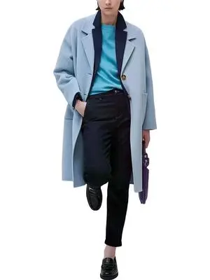 BENETTON Straight Leg Jeans With Contrast Stitching - Blue