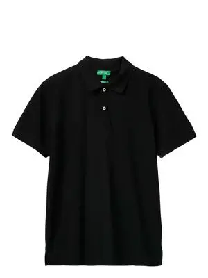 BENETTON Logo-embroidered Polo Shirt - Black