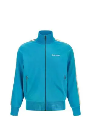 Palm Angels Track Stripe-detail Zip-up Sweatshirt - Blue