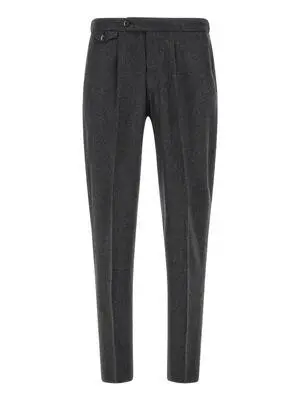PT TORINO Union Pleated Tailored Trousers - Grey