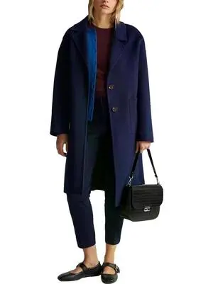 BENETTON Tailored Straight-leg Trousers - Blue