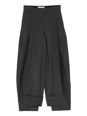 LITKOVSKA Pleated Barrel-leg Trousers - Grey