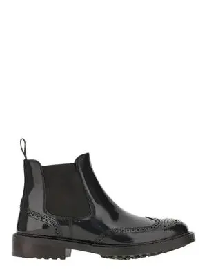 CALCE Brogue-detail Chelsea Boots - Black