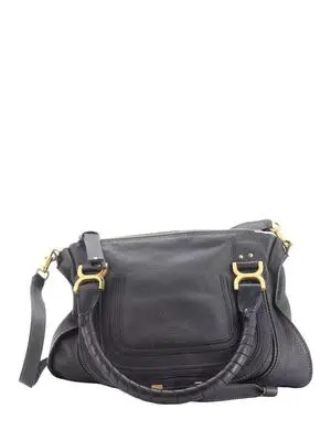 Chloé Marcie Leather Satchel - Black