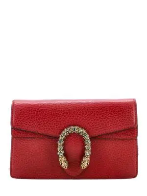 Gucci Dionysus Leather Clutch - Red