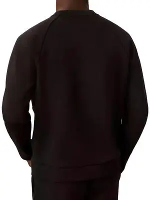 Calvin Klein Double-knit Crewneck Sweatshirt - Black