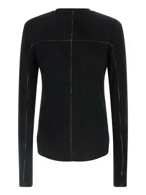 THOM KROM Ts 969 Distressed Double-layer T-shirt - Black