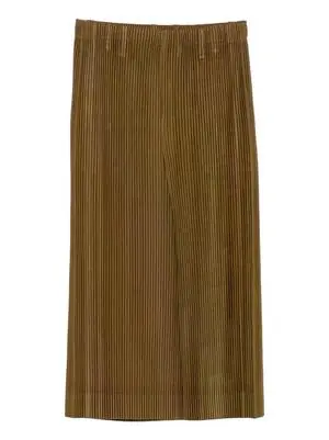 Issey Miyake Pleated Midi Skirt - Green
