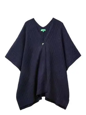 BENETTON United Colors Of Cable-knit Cardigan - Blue