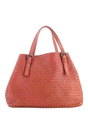 Bottega Veneta A-shape Intrecciato Nappa Large Tote Bag - Red