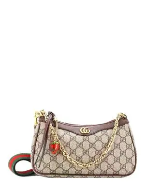 Gucci GUCCI Ophidia GG Coated Canvas Bag Brown