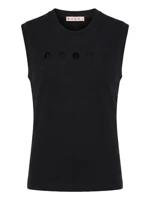 MARNI Marni Cotton Knit Logo T-Shirt